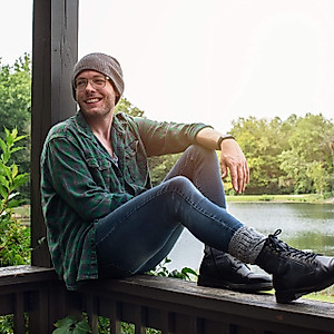 Alpaca Wool Socks for Men & Women - Heavyweight Extra Thick Warm Therma Crew Winter Outdoor Hunting Boot Socks (X-Large, Brown)