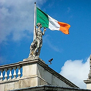 TOPFLAGS Ireland Flag Irish Outdoor Flag 3X5 Sewn Stripes Large Flags Heavy Duty Outdoor Vivid Color Fade-resistant
