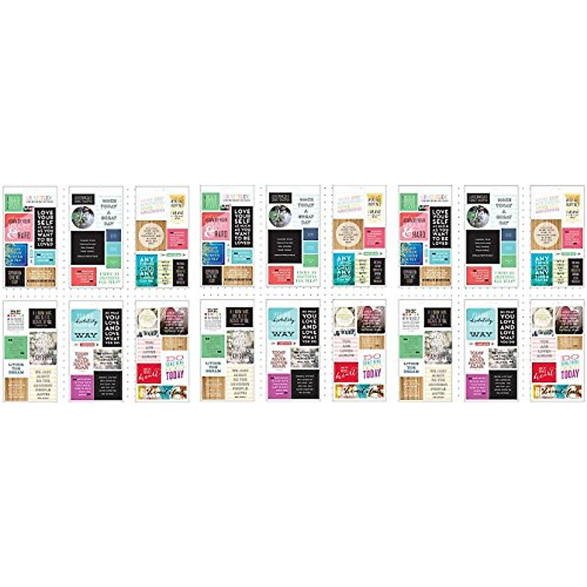 Me & My Big Ideas Pocket Pages Stickers 6 Sheets/Pkg-Love Yourself (3 pack)