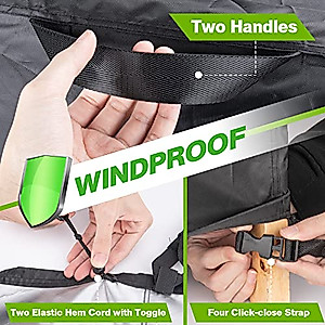 Patio Furniture Cover, 90 inch Outdoor Patio Table Cover Rectangular Water-Resistant, Heavy Duty Patio Furniture Set Covers for Sectional Sofa and Table Chairs (90 x 65 x 31 inch)