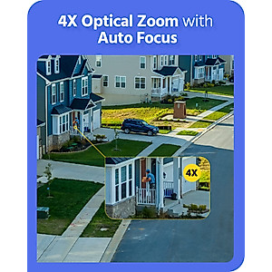 ANNKE CZ400 4MP PoE IP Audio Security Camera, PTZ CCTV Dome Camera with AI Human, 4X Optical Zoom, H.265+ Color Night Vision, Pan & Tilt, Auto Focus, RTSP, IP66 Waterproof for Outdoor