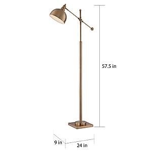 Lite Source Cupola Floor LAMP, Brushed Brass 57.00x25.00x8.00