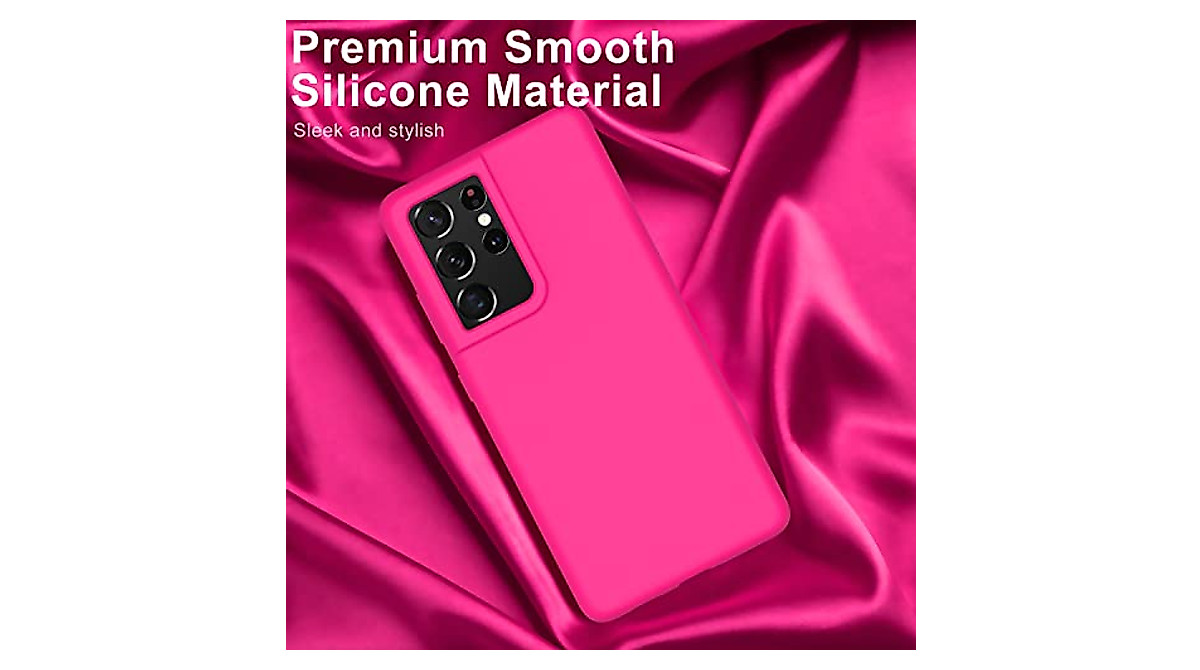 DEENAKIN Silicone Case for Galaxy S21 Ultra - Hot Pink