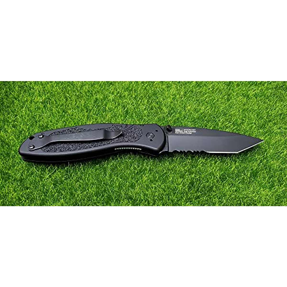 KERSHAW Black Tanto 40% Serrated Blur w/Black Anodized Aluminum Handle