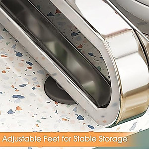 Dish Drying Rack, Stainless Steel Dish Rack, Rustproof Dish Drainers for Kitchen Counter, Multifunctional 2 Tier Dish Drainers Organizer with Drainboard & Utensil Holder