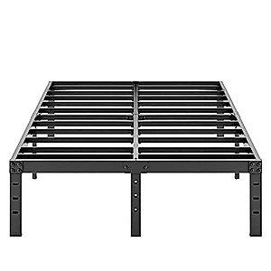 COMASACH 18 Inch Tall Metal California King Bed Frame with Maximum Storage, Heavy Duty Dural Steel Slat Reinforced Platform Bed Frames, Noise Free