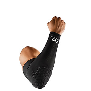 McDavid Elbow and Arm Compression Sleeve with HEX padding. For Basketball, Football, Baseball and more. Knit Airflow and UV Protection