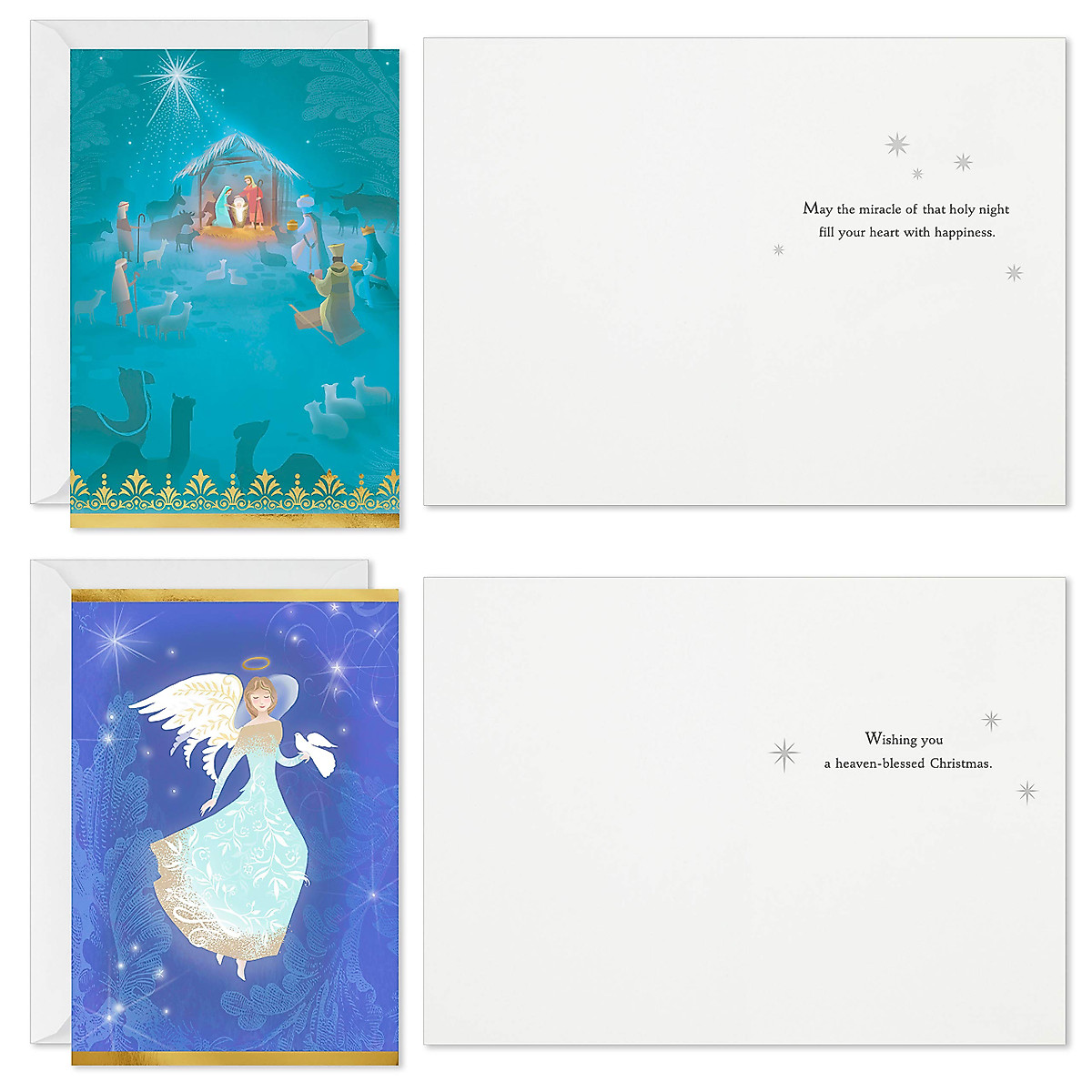 Hallmark Image Arts Boxed Religious Christmas Cards Assortment, Painted Nativity (4 Designs, 24 Cards and Envelopes)