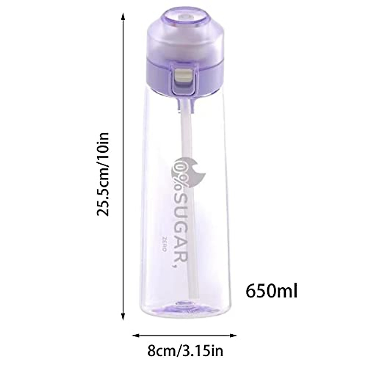 Zzzhoujiang Bottle Holder with 2 pezzi Air Up Pods, 650 ml, Air Up Flavour Water Bottles, Air Up Water Bottle Starter Set Sports Water Cup Suitable for Outdoor Sports (B)