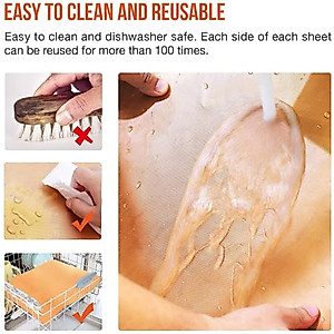 WIBIMEN Grill Mat Set of 7-100% Non-Stick BBQ Grill Mats&Baking Mats, PFOA Free, Heavy Duty, Resuable and Easy to Clean, Works on Gas Charcoal and Electric BBQ (7 Pcs) (Copper)