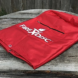 FIREDISC Universal Cover | Protector for Propane Cooker | Heavy Duty Waterproof Cover for Outdoor Cooker | Cover for Grill | Weatherproof Gas Grill Cover | 11.97 x 10.67 x 2.56 inches | Red