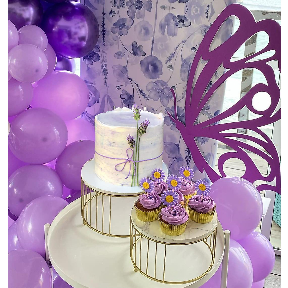 Purple Balloons Metallic Purple Balloon, 50 Pcs 12inch Lavender Purple Lilac Confetti Balloons Purple Metallic Balloons for Birthday Baby Shower Bridal Shower Wedding Party Decorations