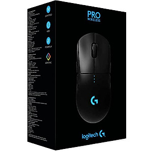 Logitech G Pro Wireless Gaming Mouse with Esports Grade Performance, Ergonomic Ambidextrous, 4-8 Programmable Buttons, and HERO 25K Sensor (Renewed)