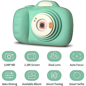 GIENEX Kids Toy Gift Camera for 4-9 Years Old Boys and Girls, 1080P HD Child Camera, Digital Gift for Kids Camera with 2.3 Inch LCD Display