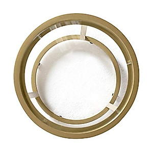 Studio Designs Home Camber Modern 20" and 14.5" Round Set of Nesting Tables in Gold/Clear Glass