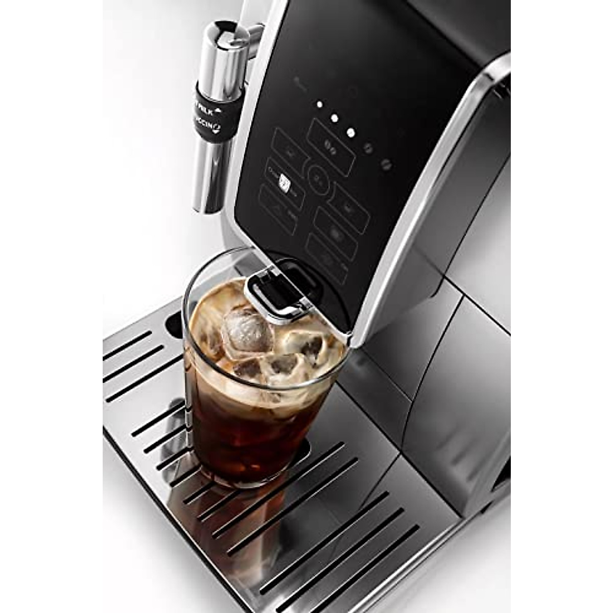 De'Longhi Dinamica Fully Automatic Coffee and Espresso Machine with Premium Adjustable Frother, Stainless Steel, ECAM35025SB