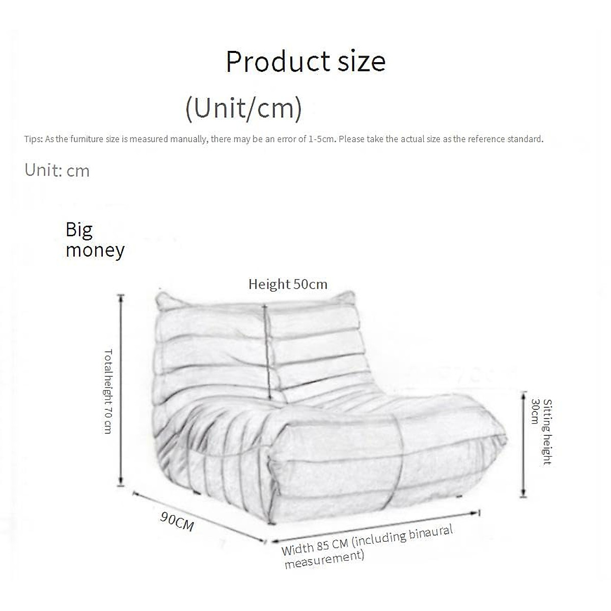 1987vroma Whether You want to take a nap on a sunny afternoon or stay at home watching TV, it can provide You with a comfortable experience (Black micro leather,sofa)