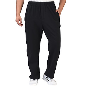 Zoulee Men's Casual Cotton Jogger Sweatpants Zipper Front Pants Thick Black M