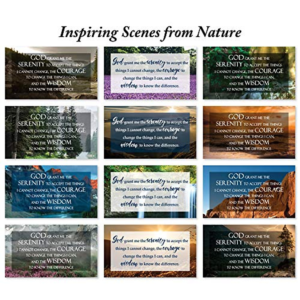 JBH Creations Serenity Prayer Cards - Pack of 48