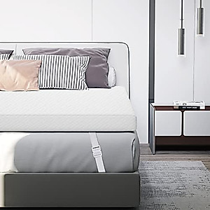 Memory Foam Mattress Topper,3 Inch Gel Infusion Egg Crate,with Removable, Washable Bamboo Rayon Cover,Anti-Slip Bottom & Straps,CertiPUR-US Certified,by Joyride Sleep(Queen Size)