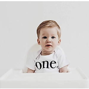 Bump and Beyond Designs Boy 1st Birthday Shirt Baby Boy First Birthday Outfit (12-18 Months) White/Black