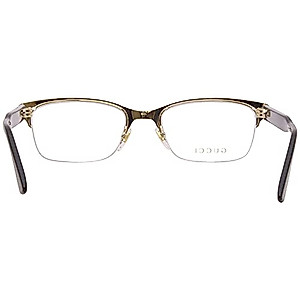 Gucci GG 0828O 001 Black Metal Semi-Rimless Eyeglasses 54mm