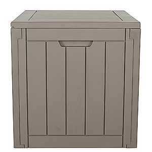 BTEXPERT Indoor Outdoor Storage Box, 30 Gallon Resin Deck Container for Package Delivery Patio Furniture Cushions Garden Tools Pool Sports Equipment UV Resistant Waterproof Lockable