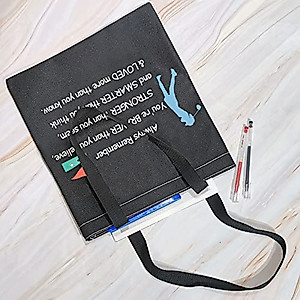 MBMSO Golf Gifts for Women Golf Player Gifts Tote Bag Golf Lover Gifts for Golfer Canvas Reusable Shopping Shoulder Bag (Golf TB-black-02)