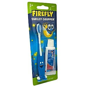 Dr. Fresh Dr. Fresh Smiley Gripper Toothbrush with Kid's Crest Toothpaste -1 set (Color Varies)