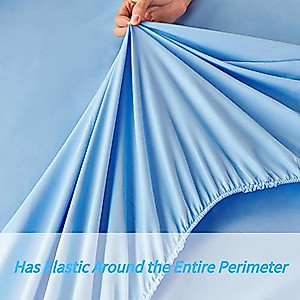 RYNGHIPY 6Pcs Mermaid Tail Comforter Set for Kids Girls, Mermaid Fish Scale Bed in a Bag Twin Size, Sparkle Teal Purple Rainbow Bedroom Decor Bedding Set