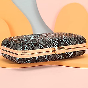 Fawziya Evening Bags And Clutches For Women Snakeskin Clutch-Green
