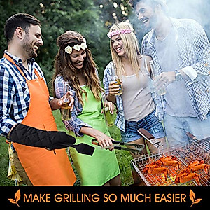 Green Science Portable Grill Basket - Food Grade 304 Stainless Steel BBQ Barbecue Tool with Handle for Outdoor - Steak, Meat, Fish, Shrimp, Pork, Vegetables Grilling Basket