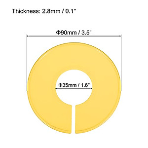 PATIKIL Clothes Dividers 10 Pack Blank Clothing Rack Size Sorting Reusable Wardrobe Round Hanger Separator, Yellow