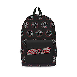 Motley Crue Backpack Bag Heavy Metal Power Band Logo Official Rocksax Black