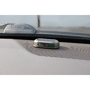 HUWUFUN 2pcs Car Solar Power Alarm Warning System Anti-Theft LED Flashing Security Light Fake Lamp Flash Blinking Lamp with USB Port(Blue+Red)