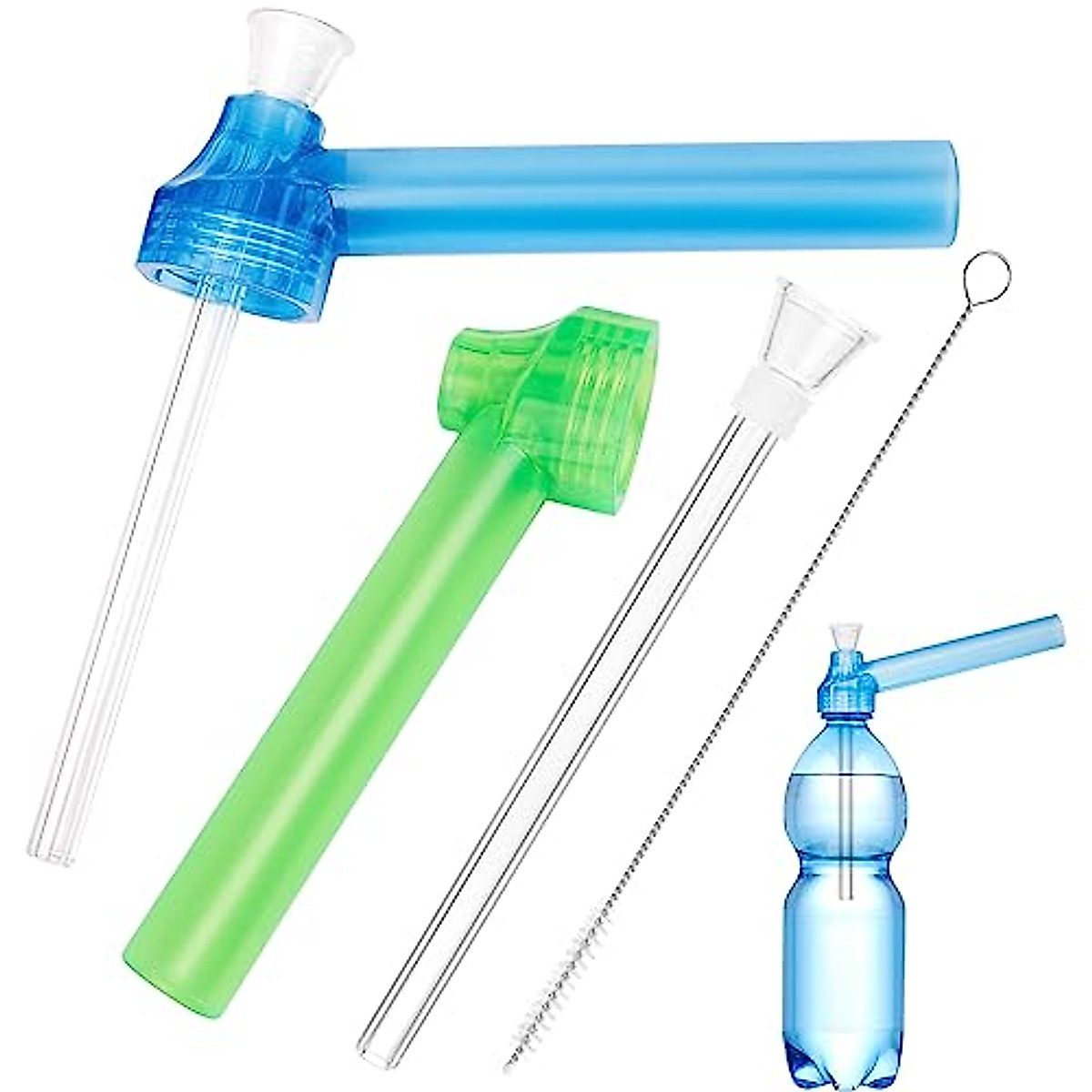 2 Pcs Reusable Straw on the Bottle, Portable Water Straw Kit, Favorites Bing Bong Collectors Gift for Family