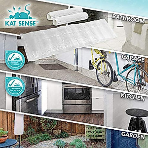 Kat Sense Sticky Rat Traps 'N Mouse Glue Traps That Work for Trapping Snakes Spiders Roaches N Other Rodents, 2 XL Large Heavy Duty Clear Pre Baited Mats, Indoor Outdoor Non Multi Catch Pest Trap