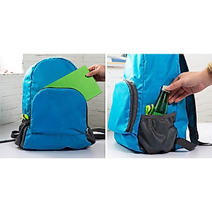 PAXLAMB Backpack Packable Foldable Ultra Lightweight Water Resistant Durable Camping Travel Hiking Daypack for Men Women (Blue)