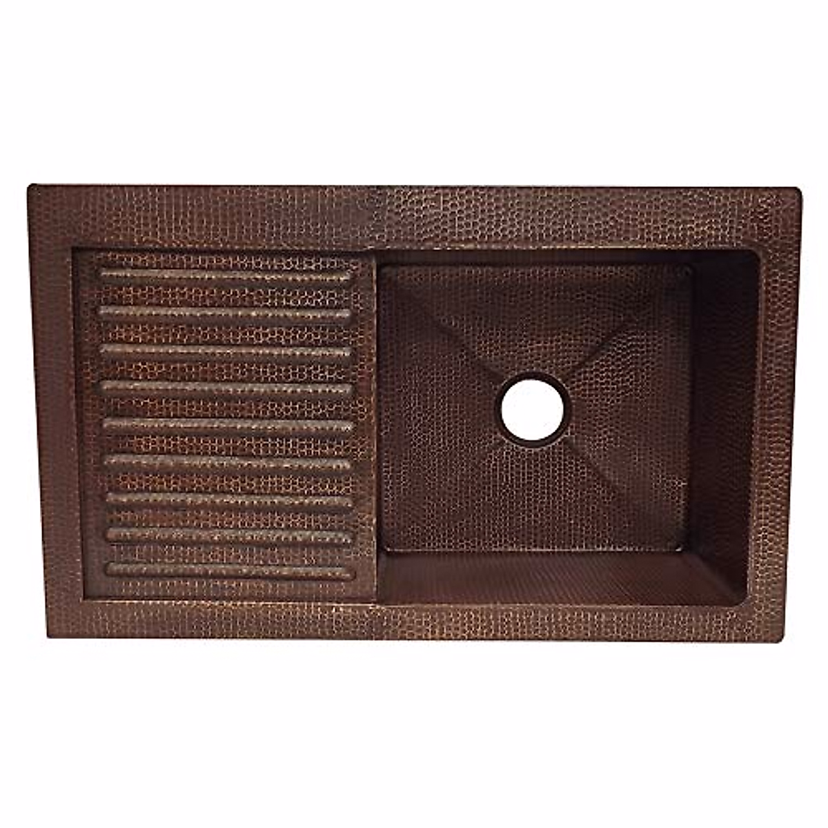 Copper Kitchen Sink with Drainer