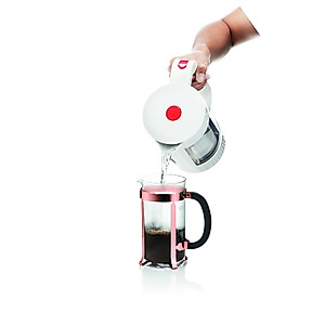 Bodum Chambord 8 Cup French Press Coffee Maker, Copper, 1.0 l, 34 oz, Pavina Glass Set, 2 Pieces