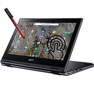 Acer Chromebook Spin 311 11.6" Touchscreen 2-in-1 Laptop, AMD A6-9220C Processor up to 2.7GHz, 4GB DDR4 RAM, 64GB Storage (32GB eMMC + 32GB Flash Drive), WiFi, Bluetooth, Type-C, Black, Chrome OS