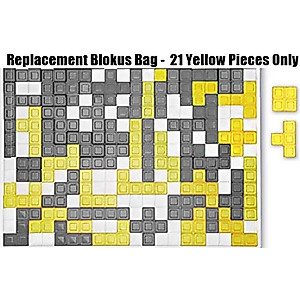 BLOKUS Game Replacement Parts ~ 21 YELLOW PIECES