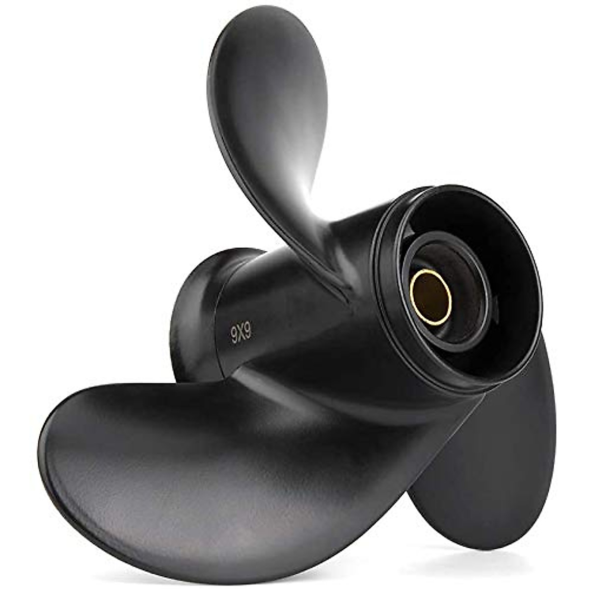 Ayaksmi Jason Marine OEM Grade 9 x 9 Aluminum Outboard Propeller fit Mercury Engines 9.9-15HP, Hub Kits Installed, Ref No.48-828156A12, 8 Spline Tooth, RH