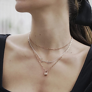 Oak&Luna - Personalized Initial Lock Necklace