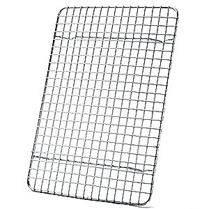 Cooling Rack For Baking, Aisoso Rack with 18/8 Stainless Steel Bold Grid Wire, Multi Use Oven Rack Fit Quarter Sheet Pan, Oven and Dishwasher Safe, 8.5 x 12 Inches
