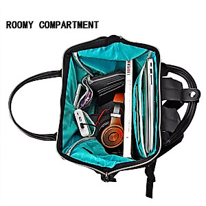 KROSER Laptop Backpack 15.6 Inch Stylish School Backpack Doctor Bag Water Repellent College Casual Daypack with USB Port Travel Business Work Bag for Men/Women-Black