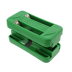 DCT Wood Veneer Double Edge Banding Trimmer, 1/2 to 1in – Spring-Loaded 6 Blade Band Trimming Tool for Plywood Edges