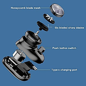 Mini-Shaver, Portable Electric Shaver, Mini Electric Razor Shavers for Men, Rechargeable Shaver Easy One-Button Use Suitable for Home,Car,Travel