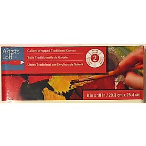 8" x 10" Level 2 Gallery Wrapped Traditional Canvas by Artist's Loft - Archival, Acid Free Cotton Canvas for Paint, Acrylic, & Oils - Bulk 12 Pack