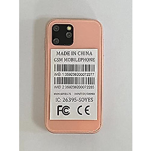 Sudroid Unlocked Mini Smartphone, 2.5 Inch The World's Smallest Cell Phone 3G Network Premium Child Phone Quad Core Small Phone (Pink)